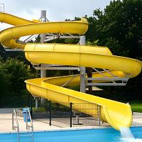 China Wholesale Commercial Fiberglass Spiral Water Slide 6-8mm Thickness Water Park Equipment With 1 Year Warranty for sale