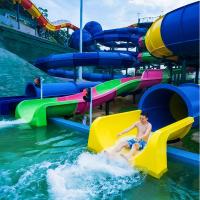 China Commercial Fiberglass Water Slides Custom Spiral Slides For Water Parks Resorts Hotels With ROHS for sale