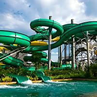 China Commercial Fiberglass Water Slides Custom Spiral Slides For Water Parks Resorts Hotels With ROHS for sale