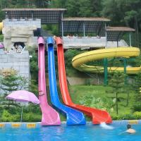 China Commercial Fiberglass High-Speed Racing Water Slides For Water Parks Swimming Pool Amusement Equipment Custom for sale