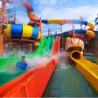 China Commercial Fiberglass High-Speed Racing Water Slides For Water Parks Swimming Pool Amusement Equipment Custom for sale