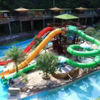 China Commercial Fiberglass High-Speed Racing Water Slides For Water Parks Swimming Pool Amusement Equipment Custom for sale