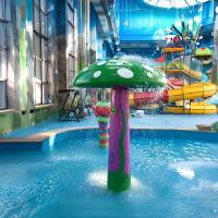 China 1.8/2.0m Height Mushroom Fiberglass Water Play Features Water Playground Toys Swimming Pools For Kids for sale