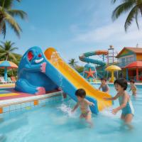 China Elephant Theme Children Water Play Equipment For Kids Water Park Splash Pad And Swimming Pool for sale
