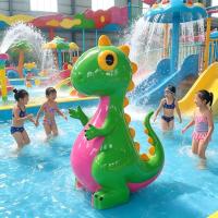 China Colorful Dinosaur Theme Children Water Play Equipment For Outdoor Splash Pad And Water Park Fun for sale