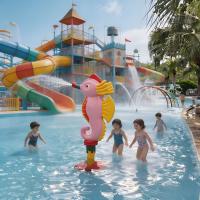 China Seahorse Theme Kids Water Play Feature For Commercial Splash Pad And Resort Swimming Pool Park for sale