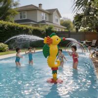China Seahorse Theme Kids Water Play Feature For Commercial Splash Pad And Resort Swimming Pool Park for sale