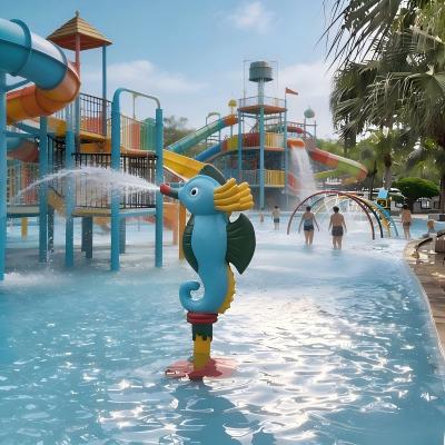 China Seahorse Theme Kids Water Play Feature For Commercial Splash Pad And Resort Swimming Pool Park for sale