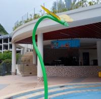 China Stainless Steel Sunflower Water Spray Feature Irregular Shape For Aqua Park Splash Pad And Children Pool for sale