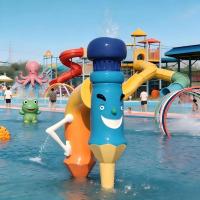 China Interactive Water Play Equipment Fiberglass Galvanized Steel Mushroom Splash Pad For Commercial Water Park Kid Pool for sale