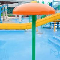 China Interactive Water Play Equipment Fiberglass Galvanized Steel Mushroom Splash Pad For Commercial Water Park Kid Pool for sale