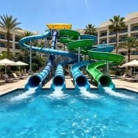 China Custom Spiral Fiberglass Spiral Water Slide Combination For Professional Outdoor Aqua Park Project for sale
