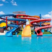 China Custom Spiral Fiberglass Spiral Water Slide Combination For Professional Outdoor Aqua Park Project for sale