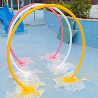 China Interactive Fiberglass Water Spray Arch Tunnel For Kids Water Park Splash Pad And Aqua Play for sale
