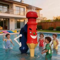 China Fiberglass Water Splash Pad Feature For Children Swimming Pool Water Park Theme Resort Hotel for sale