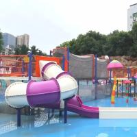 China Luxury Spiral Open Closed Fiberglass Water Slide For Commercial Swimming Pool And Hotel Resort Park for sale