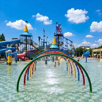 China Rainbow Arc Water Feature Galvanized Steel For Commercial Water Park Splash Pad And Kid Pool 1-Year Warranty for sale