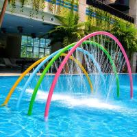 China Rainbow Arc Water Feature Galvanized Steel For Commercial Water Park Splash Pad And Kid Pool 1-Year Warranty for sale