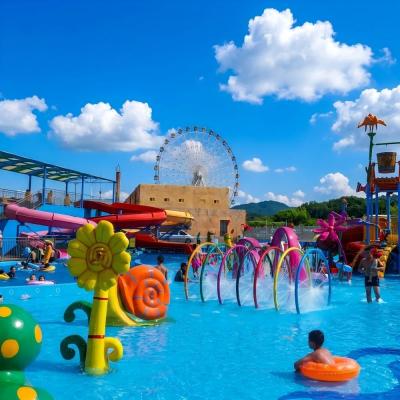 China Interactive Flower Apple House Rainbow Splash Pad Equipment For Children Pool Water Park With CE Certificate for sale