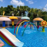 China Interactive Flower Apple House Rainbow Splash Pad Equipment For Children Pool Water Park With CE Certificate for sale