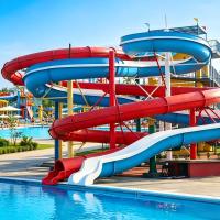 China Large Multi Lane High-speed and Spiral Fiberglass Water Slide for Commercial Aqua Park Equipment With Rohs for sale