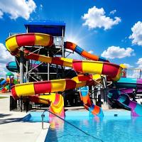 China Single Spiral Slide Funnel Fiberglass Water Slide For Commercial Outdoor Aqua Theme Park Hotel Resort Pool for sale