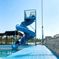China Single Spiral Slide Funnel Fiberglass Water Slide For Commercial Outdoor Aqua Theme Park Hotel Resort Pool for sale