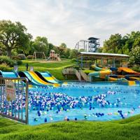 China 2.5m Height Mountain Fiberglass Water Slide Set For Commercial Hotel Resort Swimming Slide Custom Design for sale