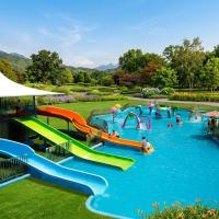 China 2.5m Height Mountain Fiberglass Water Slide Set For Commercial Hotel Resort Swimming Slide Custom Design for sale