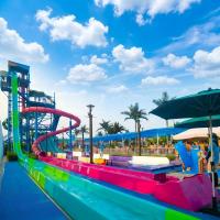 China Compact Spiral And Straight Fiberglass Water Slide Combination For Commercial Water Park Swimming Pool Slide for sale