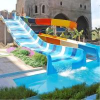 China Compact Spiral And Straight Fiberglass Water Slide Combination For Commercial Water Park Swimming Pool Slide for sale
