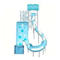 China Large New Model Standardized Fiberglass Water Slide For Commercial Outdoor Aqua Theme Park for sale