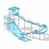 China Large New Model Standardized Fiberglass Water Slide For Commercial Outdoor Aqua Theme Park for sale