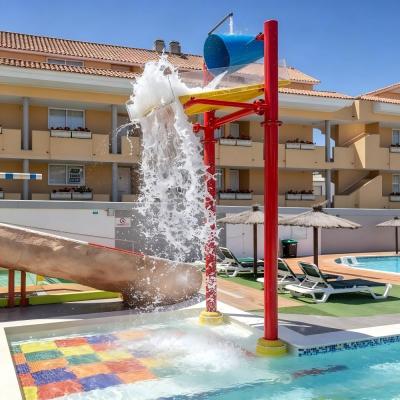 China Large 5m High Tipping Bucket Water Park Equipment For Commercial Splash Pad And Pool Project for sale
