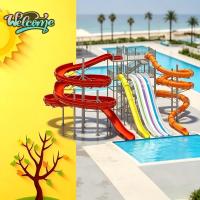 China Commercial Multi Lane Racing And Spiral Fiberglass Water Slide Complex For Aqua Park Resort for sale