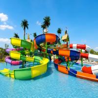 China Professional Large Scale Fiberglass Water Park Slide Project For Commercial Resort And Hotel for sale