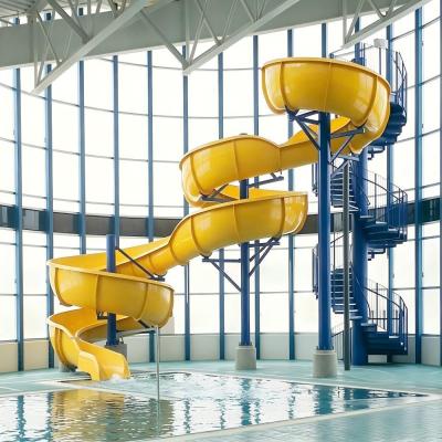 China Spiral Swimming Pool Slide Manufacturers Fiberglass Customized Design for Vacation House for sale