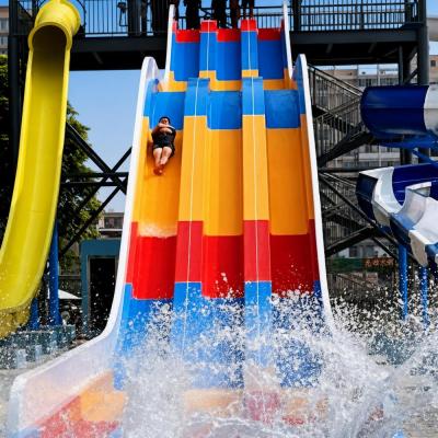 China Fiberglass Commercial Pool Water Slide Rainbow High-speed Use for Amusement Park for sale