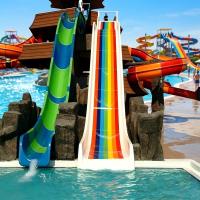 China Fiberglass Commercial Pool Water Slide Rainbow High-speed Use for Amusement Park for sale
