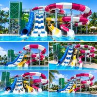 China Swimming Pool Water Slide Manufacturers Fiberglass Customized Colors For Water Park Playground for sale