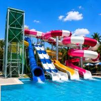 China Swimming Pool Water Slide Manufacturers Fiberglass Customized Colors For Water Park Playground for sale