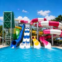 China Swimming Pool Water Slide Manufacturers Fiberglass Customized Colors For Water Park Playground for sale