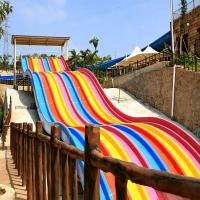 China Commercial Fiberglass Multi-Lane Racing Water Slide for Water Parks Swimming Pools And Resorts for sale