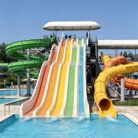 China Commercial Fiberglass Multi-Lane Racing Water Slide for Water Parks Swimming Pools And Resorts for sale