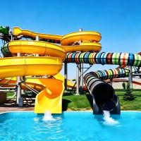 China Large Spiral Water Slide Combination Fiberglass for Swimming Pool Aqua Park Custom Color for sale