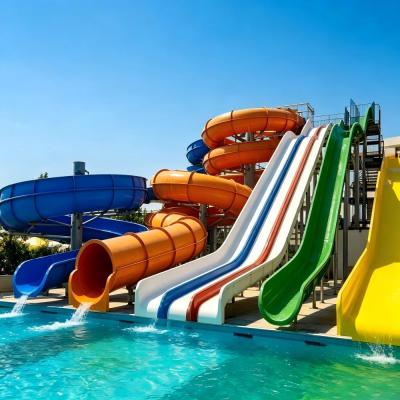 China Large Water Slide Outdoor Water Activities 6-10mm Thick for Ocean Park Swimming Pools for sale