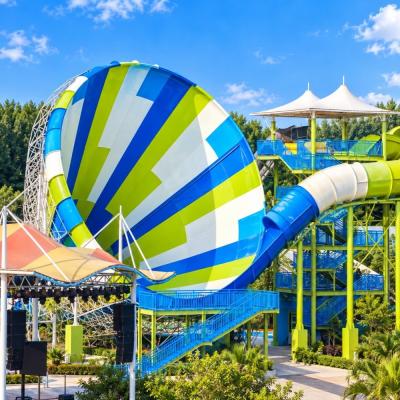 China Giant Tornado Water Slide Fiberglass 6-8mmThickness Funnel Custom Color Thrill Ride for Water Parks for sale