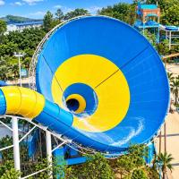China Giant Tornado Water Slide Fiberglass 6-8mmThickness Funnel Custom Color Thrill Ride for Water Parks for sale