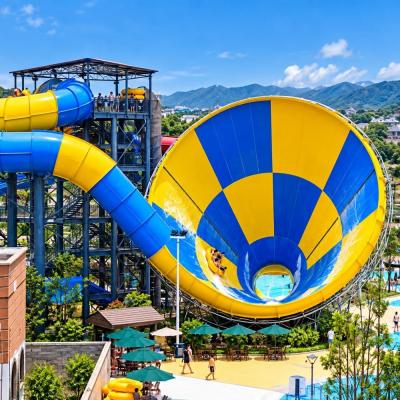 China High Capacity Fiberglass Water Slide Tornado Custom Colorful for Aqua Water Park Equipment for sale