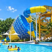 China High Capacity Fiberglass Water Slide Tornado Custom Colorful for Aqua Water Park Equipment for sale